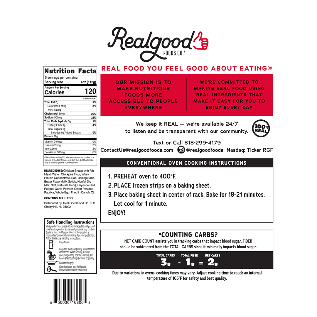 Lightly Breaded Spicy Chicken Strips – Real Good Foods
