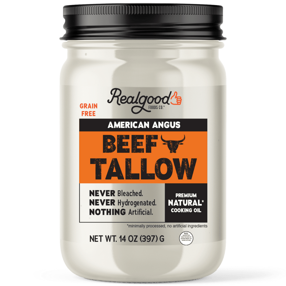 American Grassfed Beef Tallow | Premium, Natural Cooking Oil – Real ...