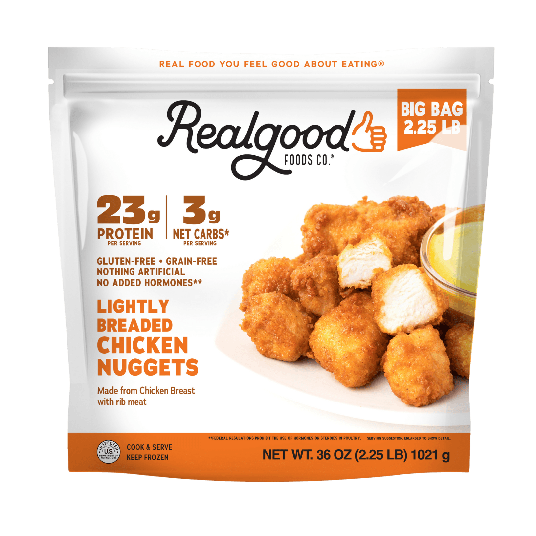 Gluten-Free Chicken Nuggets 2.25lb Bag | Best Frozen Chicken Nuggets – Real Good Foods